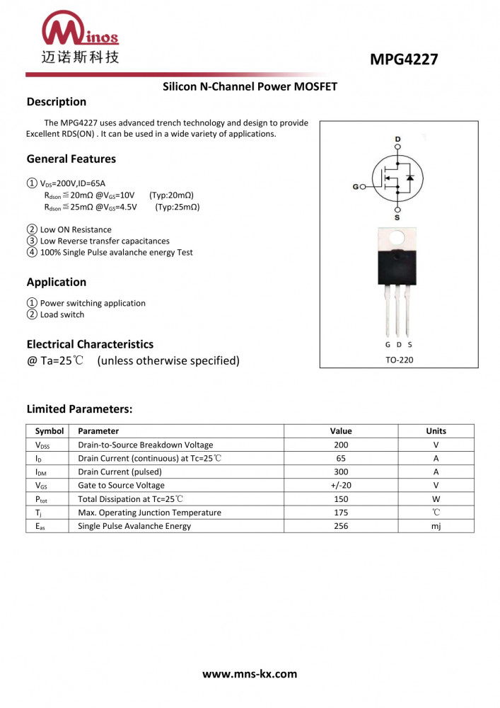 MPG4227 datasheet page 1