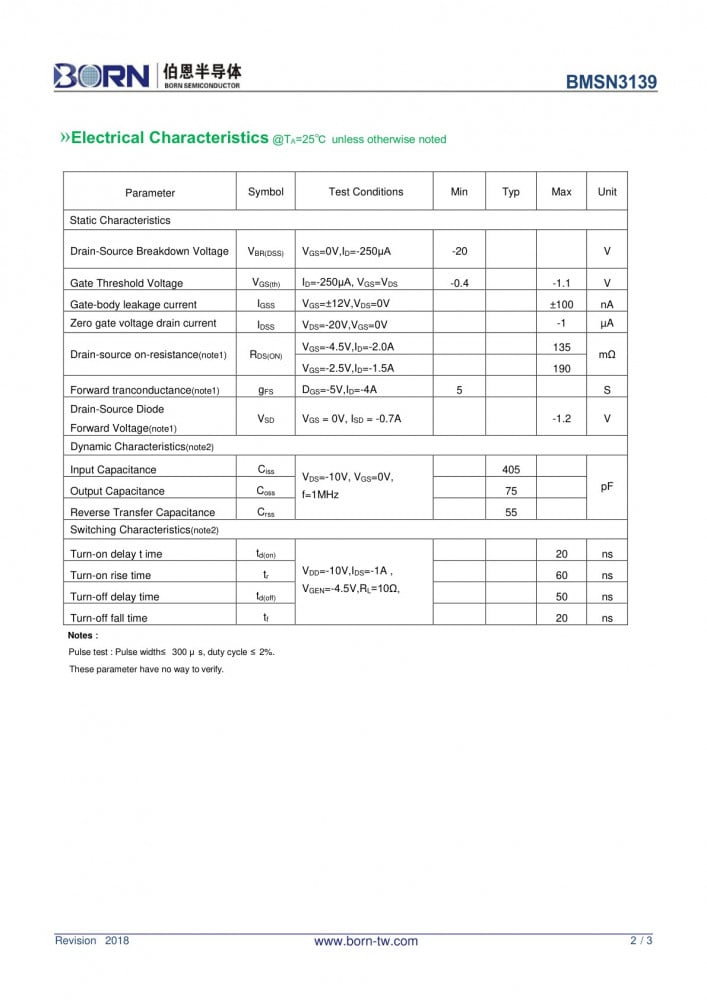 BMSN3139 datasheet page 2