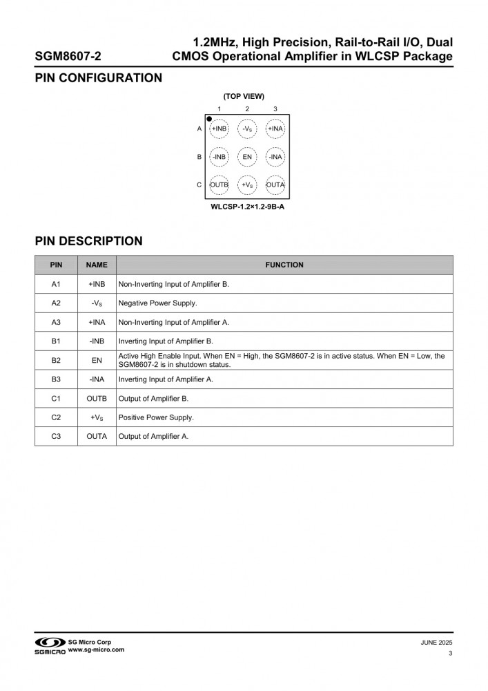 SGM8607-2 datasheet page 3