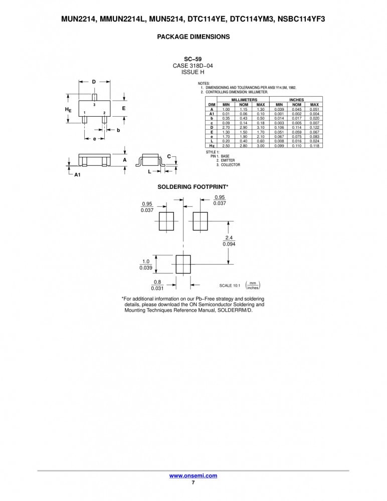 MUN2214T1G datasheet page 7