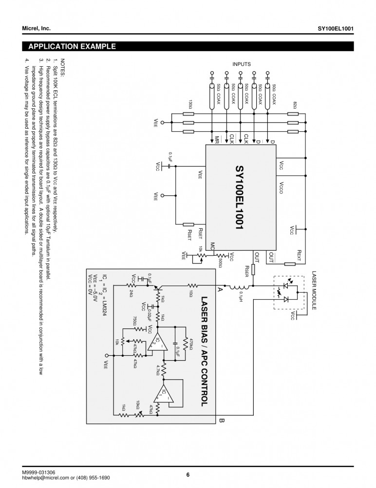 SY100EL1001ZI-TR datasheet page 6