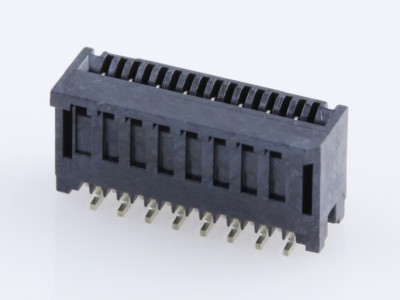 Easy-On FFC/FPC Connector, 0.50mm Pitch, Surface Mount, Vertical, Non-ZIF, Standard Footprint, Tin Bismuth Plating, Short Terminal Type, Black, 17 Circuits