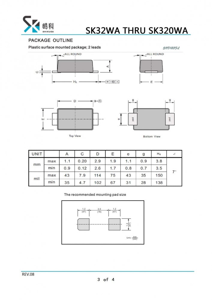 SK32WA datasheet page 3