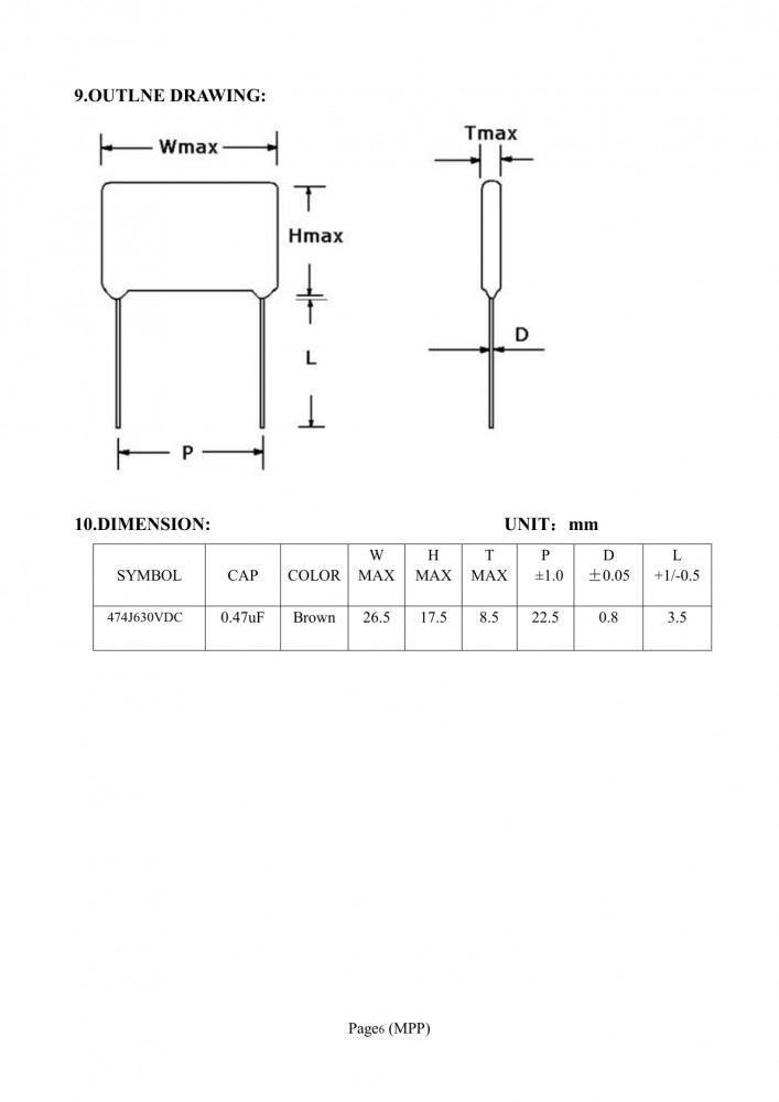 MPP474J630D08 specification page 7
