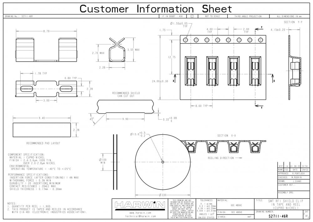 Harwin S2711-46R product document