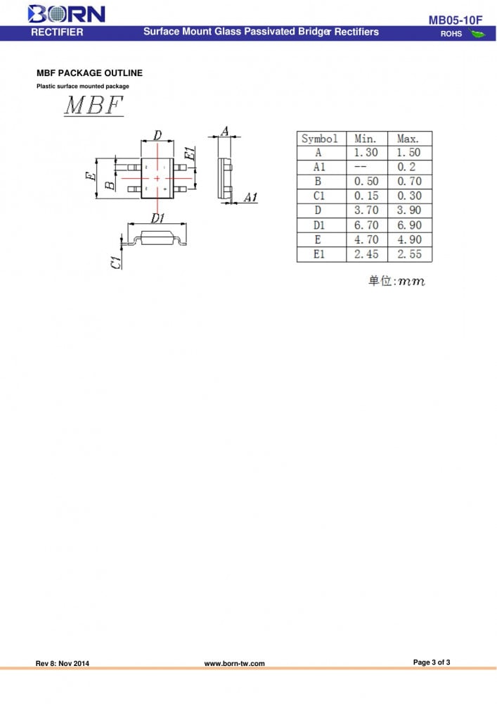BORN MB10F datasheet page 3