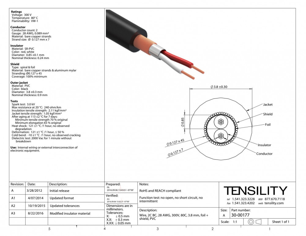 Tensility International 30-00177 product drawing