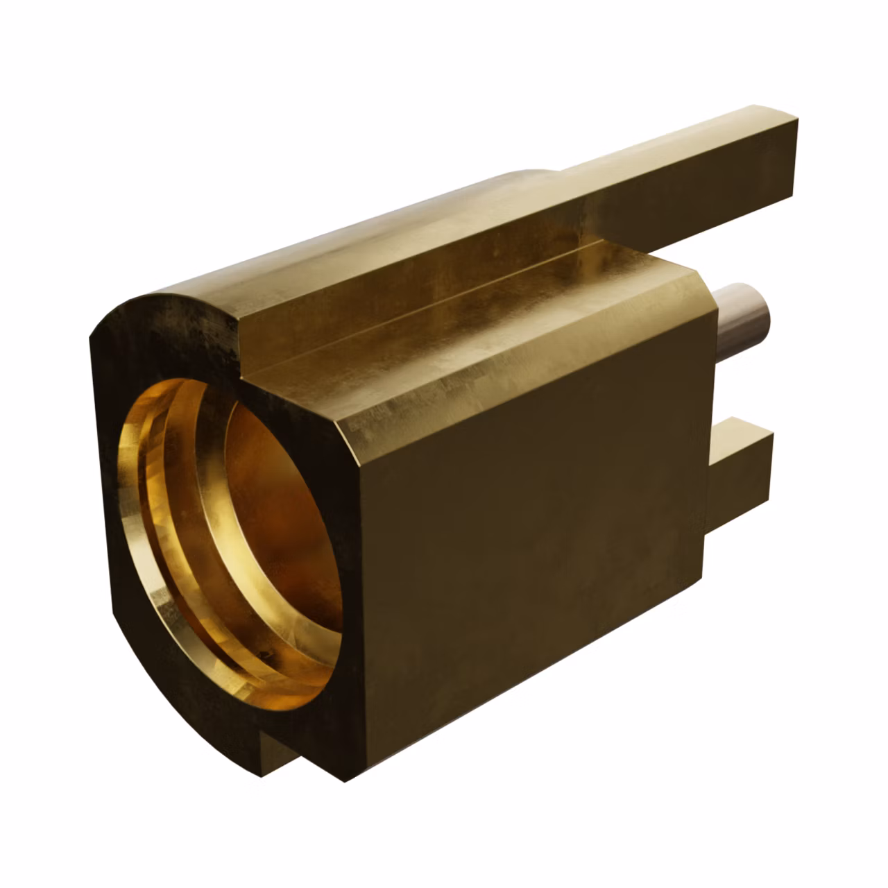 MMCX Jack, Straight, PCB Receptacle, End Launch, Brass Body, Gold (Au) Plating, Bag, 50 Ohms for sale