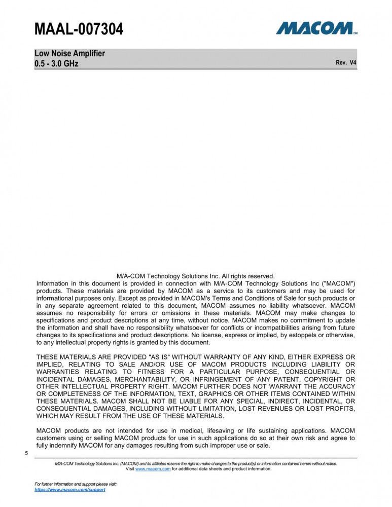 MAAL-007304 datasheet page 5