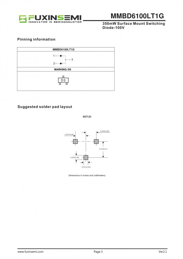 MMBD6100LT1G datasheet page 3