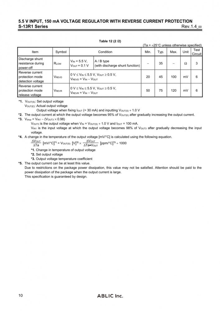 ABLIC S-13R1 datasheet page 10