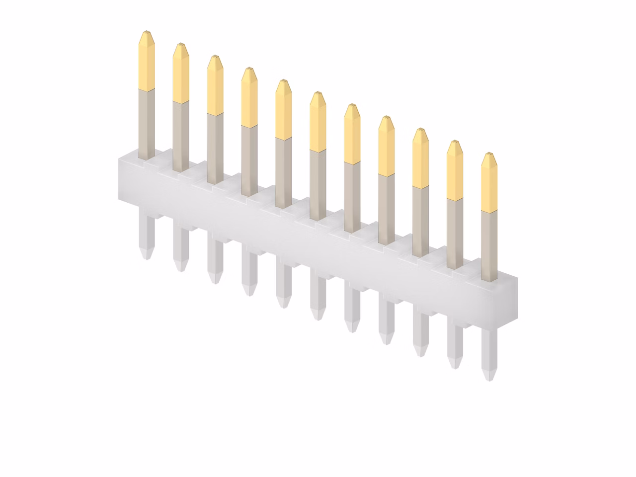 KK 254 Wire-to-Board Header, Single Row, Vertical, 11 Circuits, PA Polyamide Nylon, Gold (Au) Plating for sale