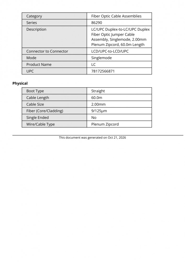 MOLEX 885371560 product drawing, page 2