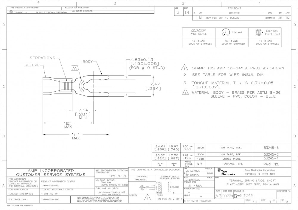 AMP drawing preview for TE Connectivity 53245-6