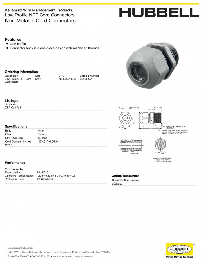 SEC38GA product documentation preview