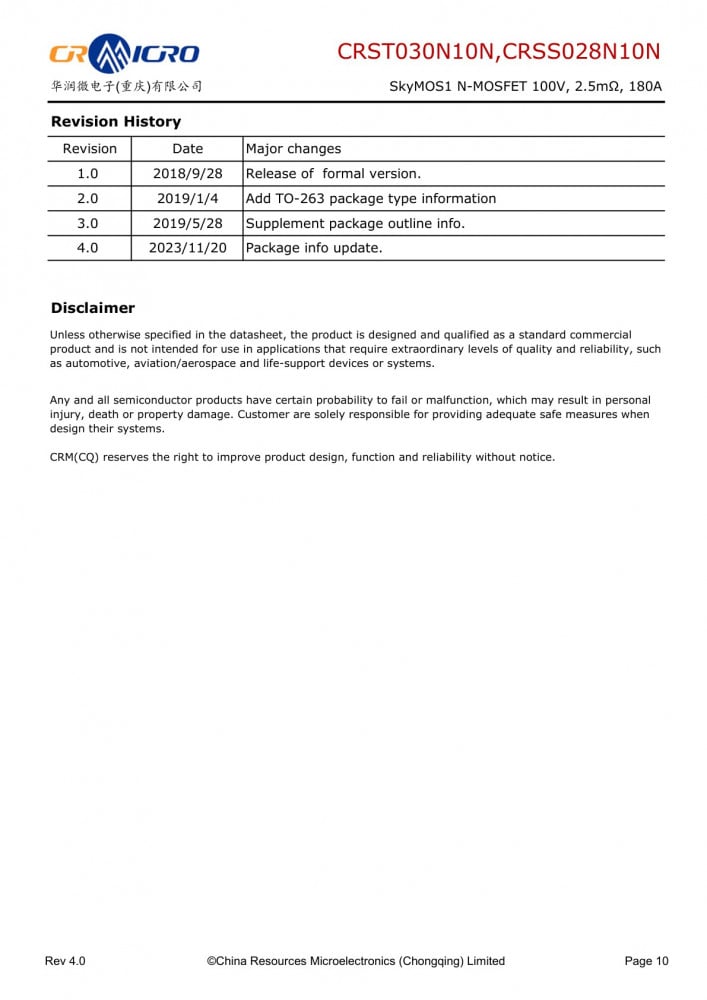 CRSS028N10N datasheet page 10
