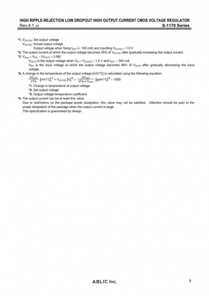 S-1170 datasheet page 9