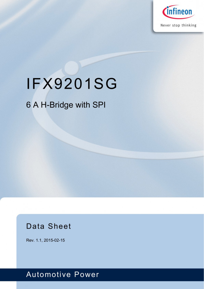 IFX9201SG datasheet page 1