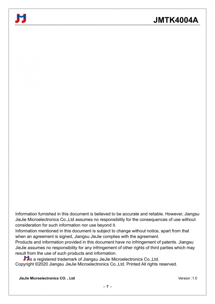 JMTK4004A datasheet page 7