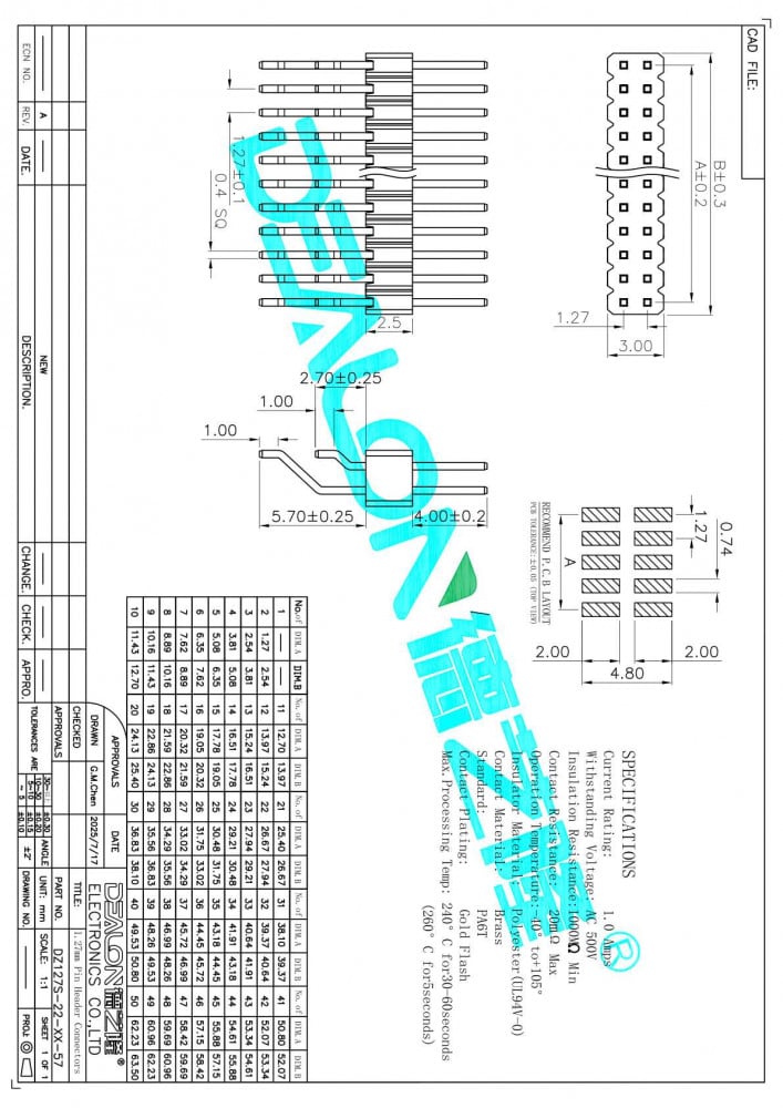 DZ127S-22-04-57 documentation page 1