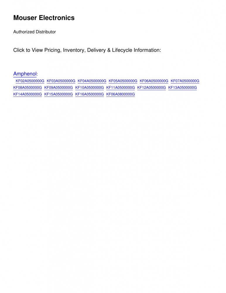 Amphenol KF-series document page 2