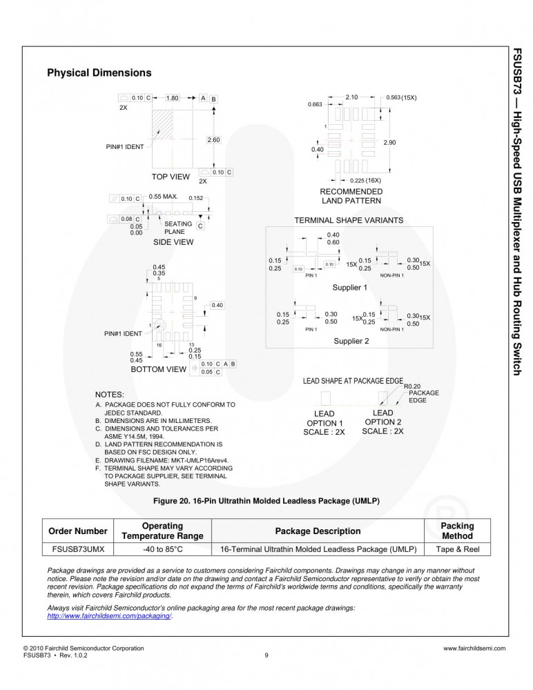 FSUSB73 technical document page 10