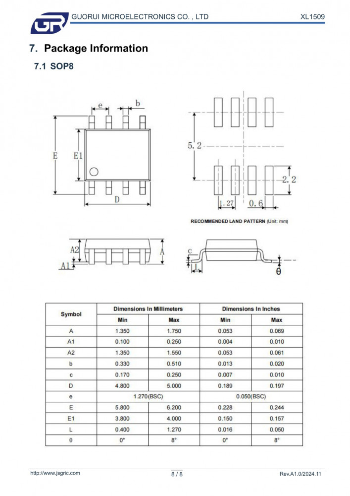XL1509 datasheet page 8