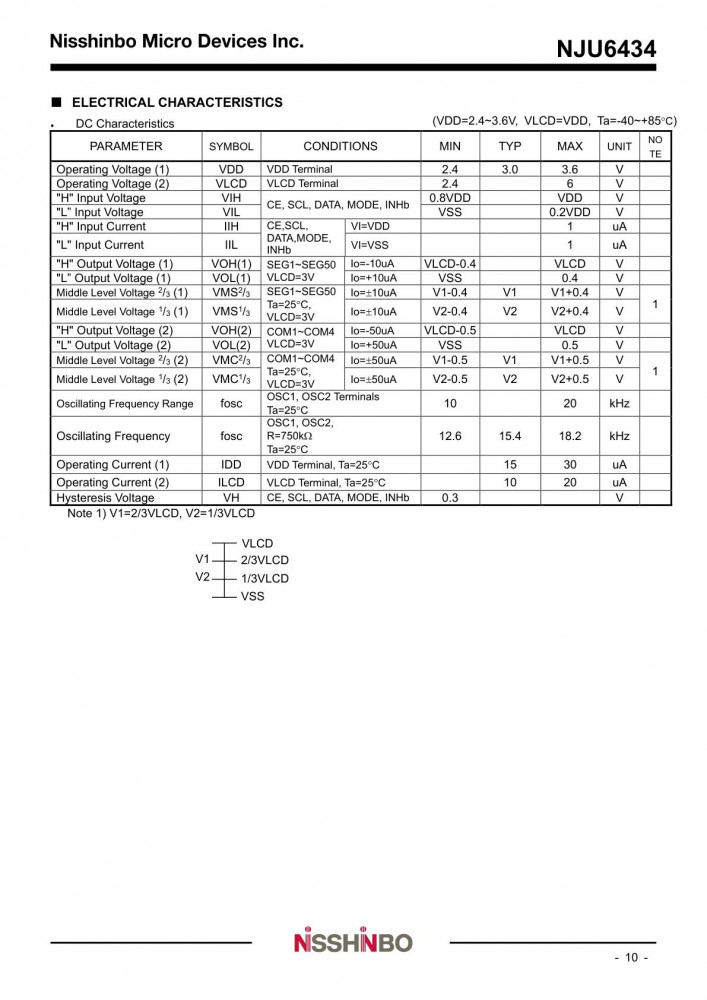 NJU6434 datasheet page 10