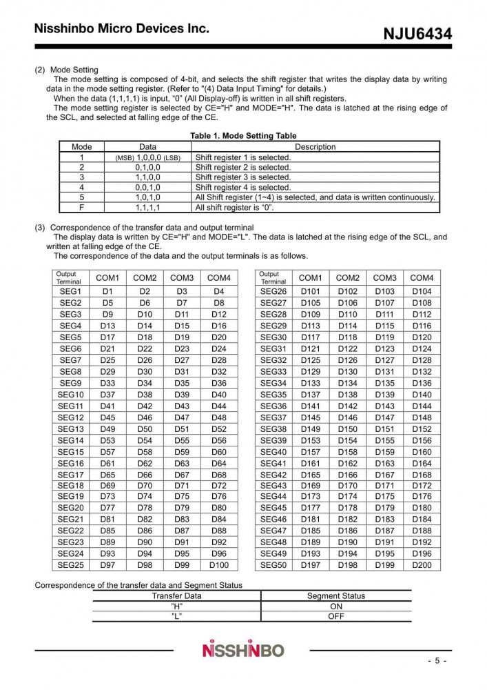 NJU6434 datasheet page 5