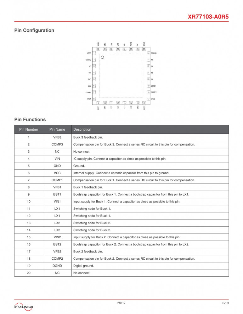 XR77103ELBTR-A0R5 datasheet page 6