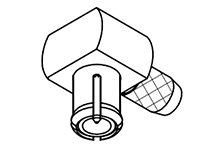 MCX Plug, Right-Angle, Crimp, RD-316 Cable, Brass Body, Nickel (Ni) Plated Body, 50 Ohms for sale