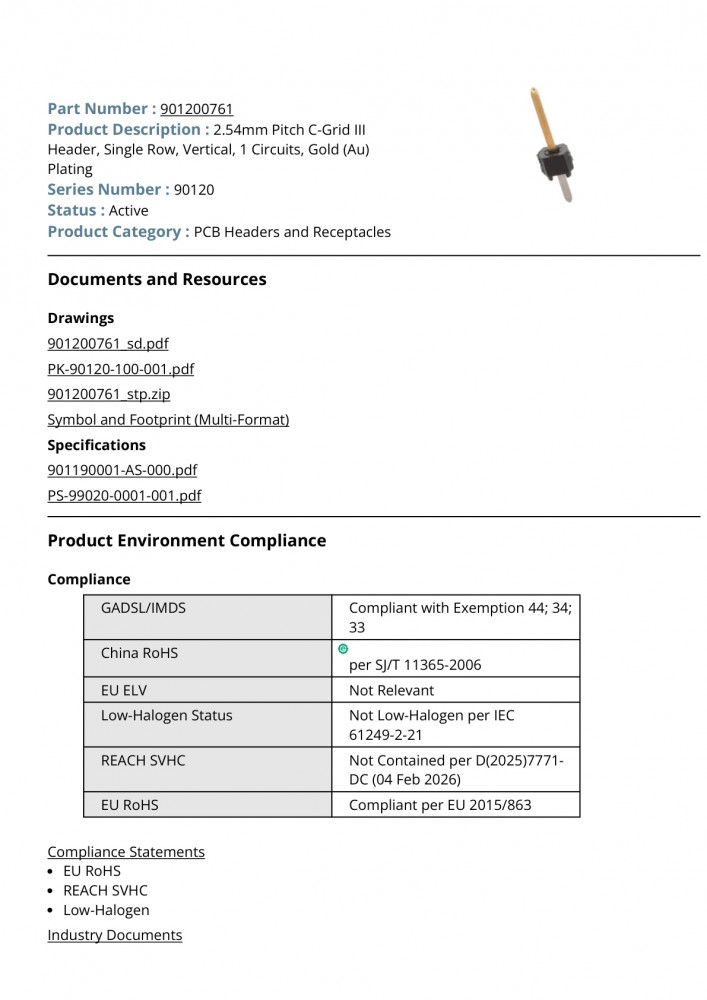 901200761 technical document page 1