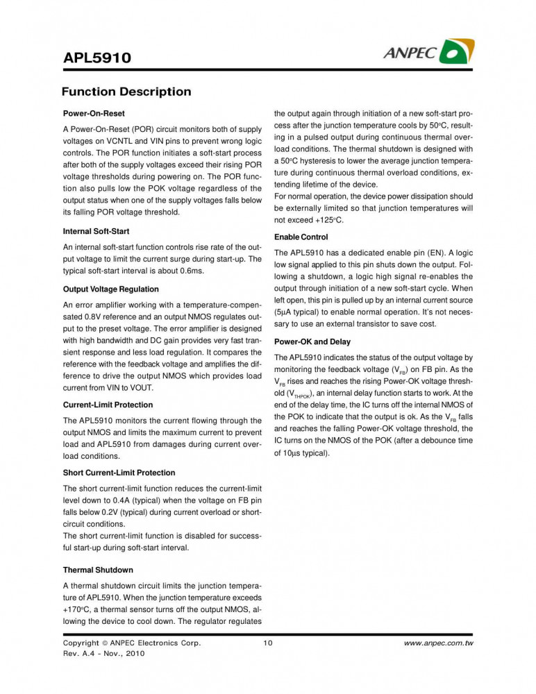 APL5910 datasheet page 10