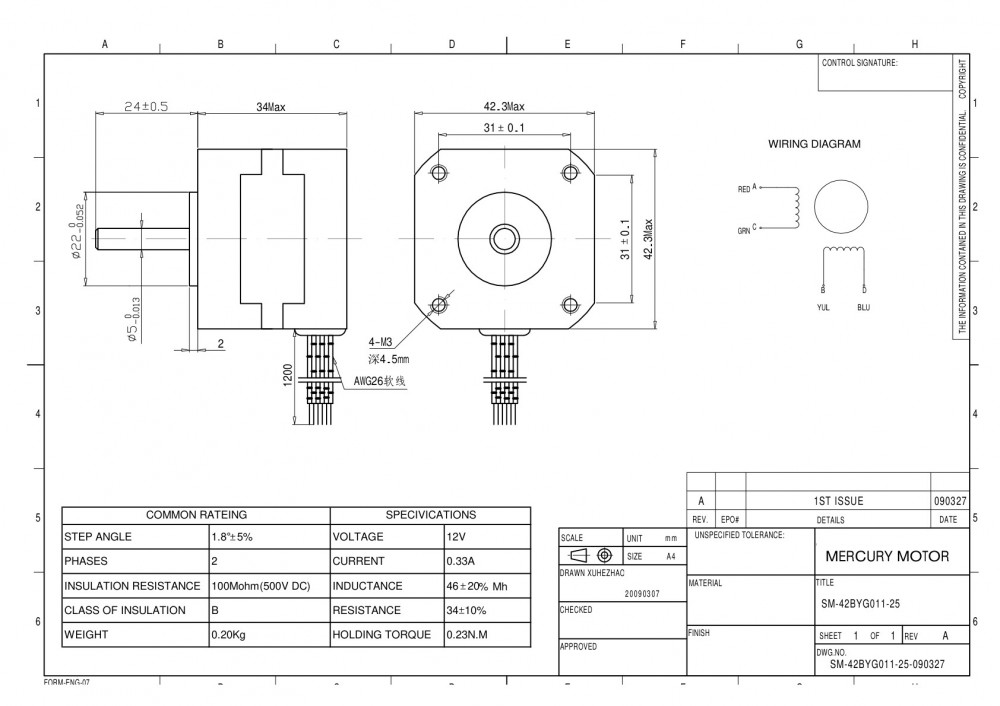 ROB-09238 technical drawing and specification sheet