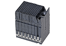 Impact 100 Ohm 5 Pair Mezzanine Receptacle, 38mm Stack Height, Right Guided, 12 Columns, 180 Circuits, Plated Through Hole Dimension 0.39mm, Lead-Free for sale
