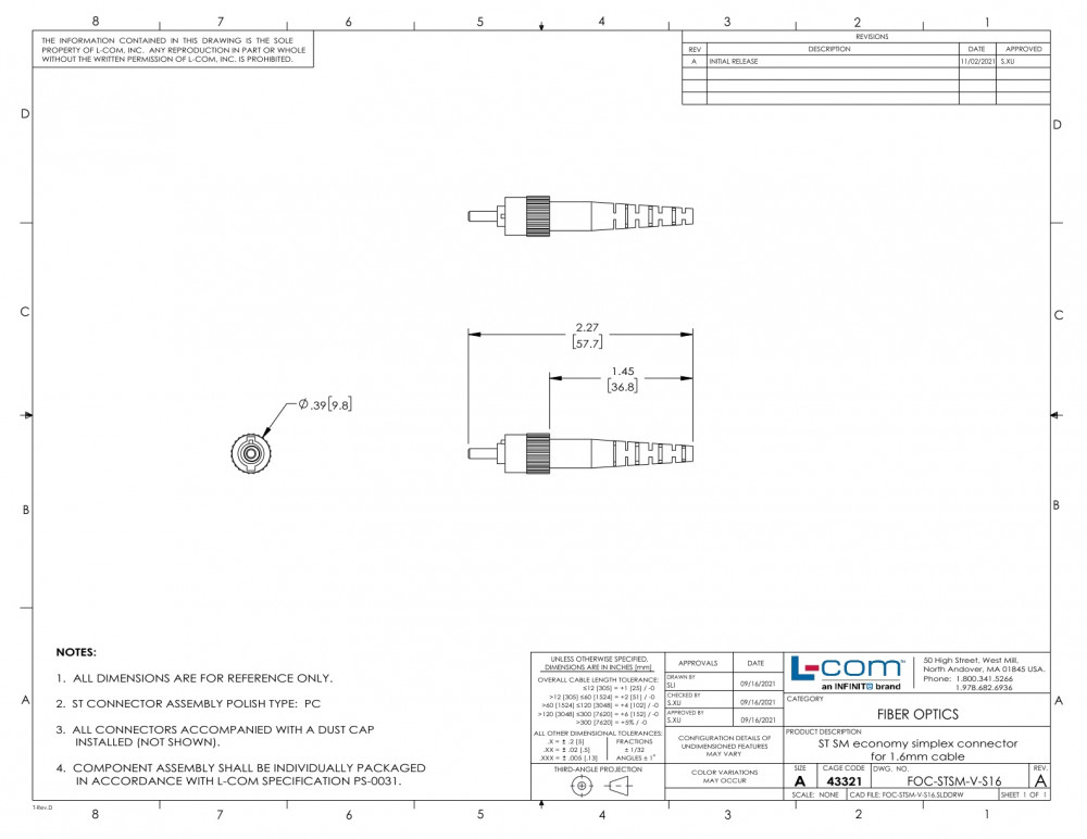FOC-STSM-V-S16 technical document page