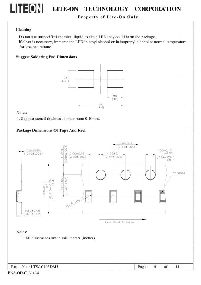 LTW-C193DM5 datasheet page 6