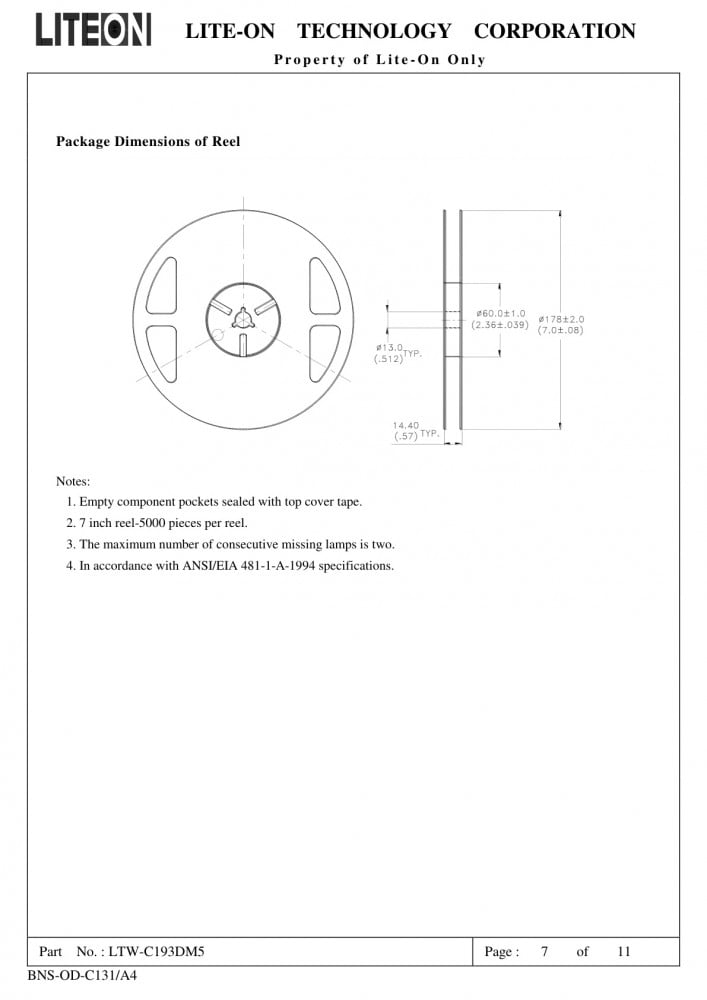 LTW-C193DM5 datasheet page 7