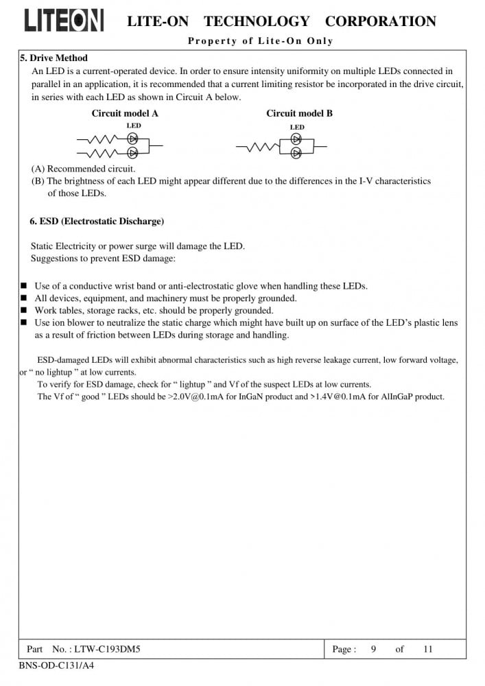 LTW-C193DM5 datasheet page 9