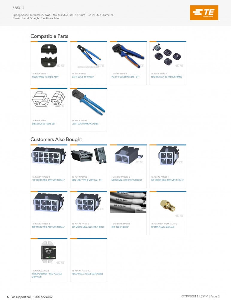 TE Connectivity 53831-1 technical document page 3