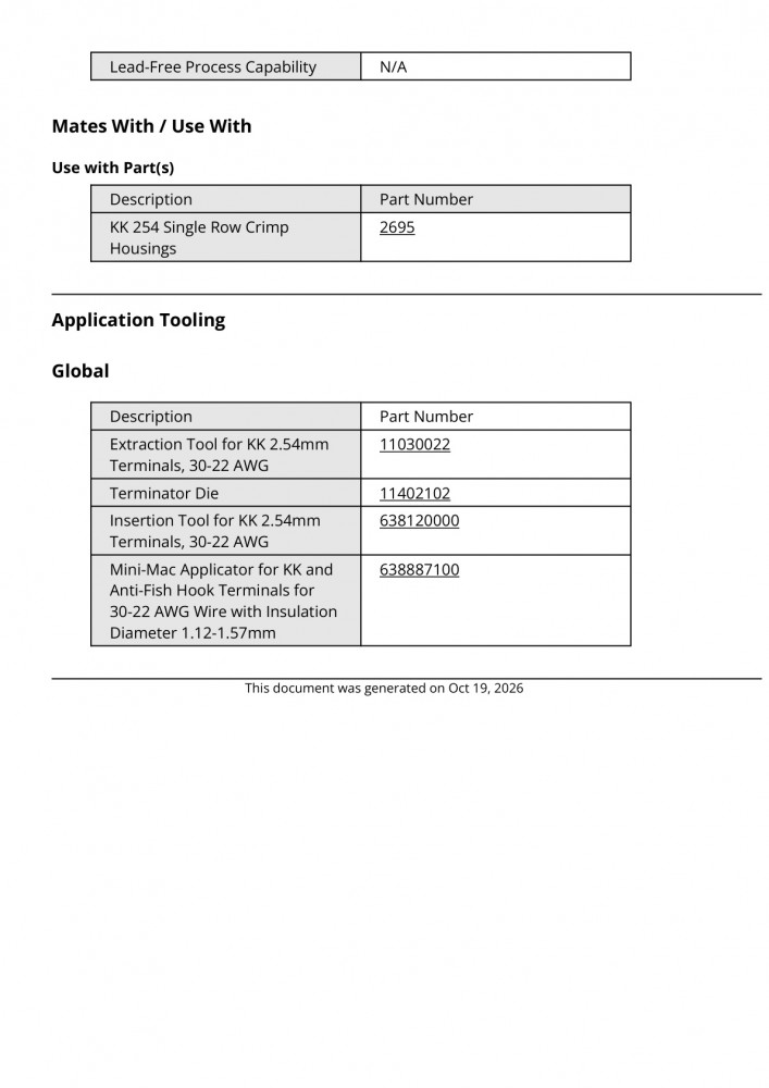 Connector specification document preview, page 3