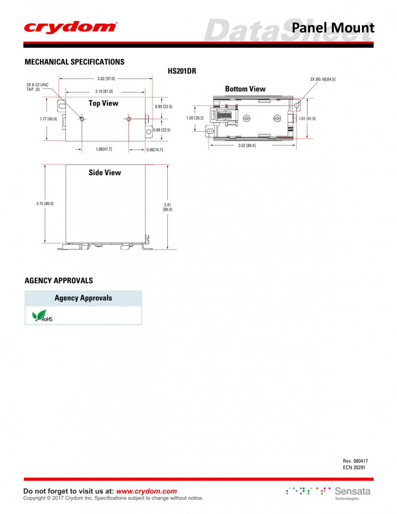 HS201DR technical document page 2