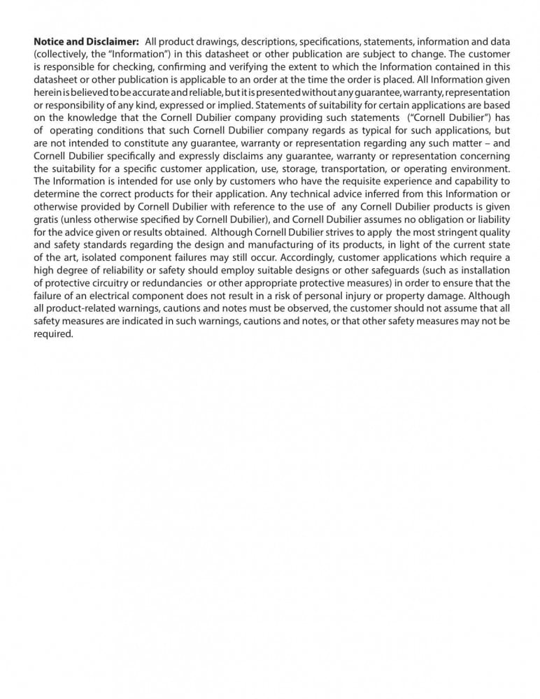 RA series datasheet page 5