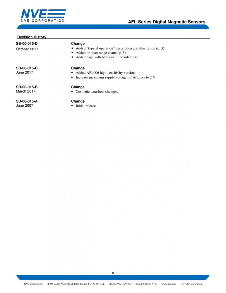 AFL-Series technical document page 8