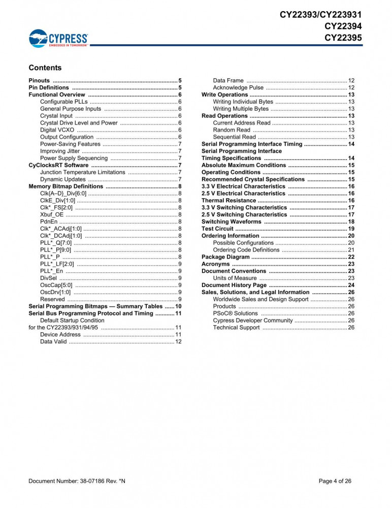 CY22393 datasheet page 5
