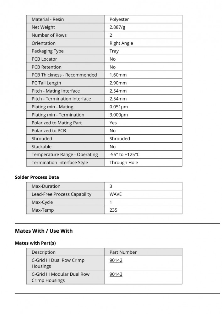 Technical document page 3 for product 901303422