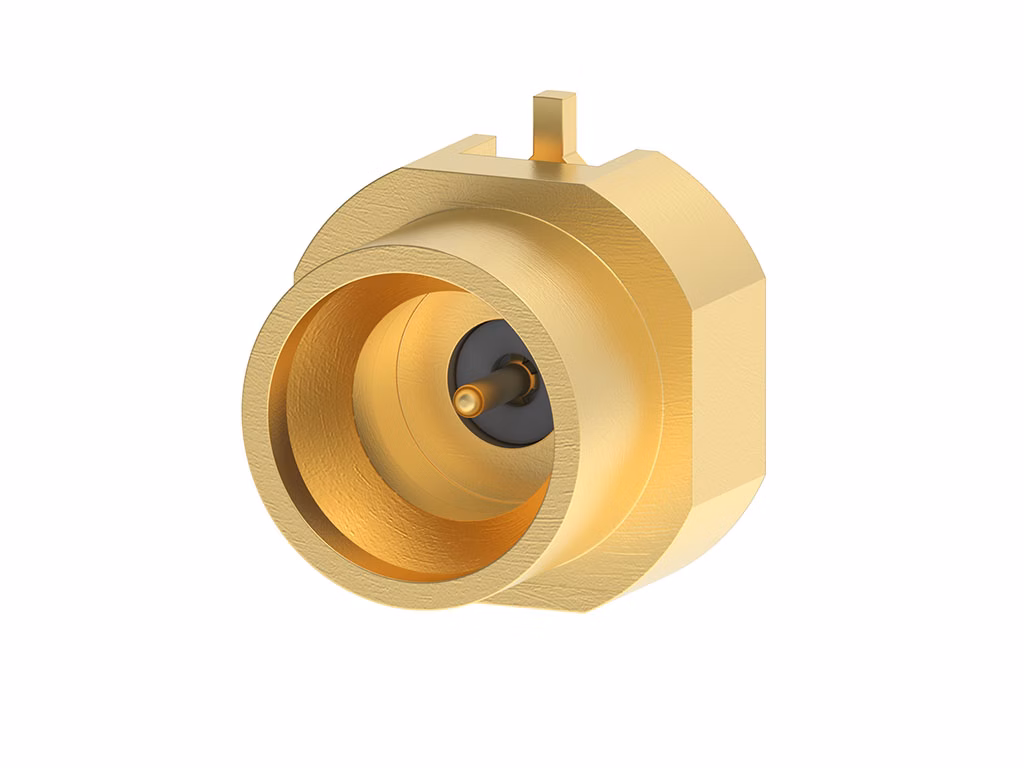 SMPM Plug, Straight, Smooth Bore, PCB, Edge Mount, 500 Pieces Per Reel, 50 Ohms