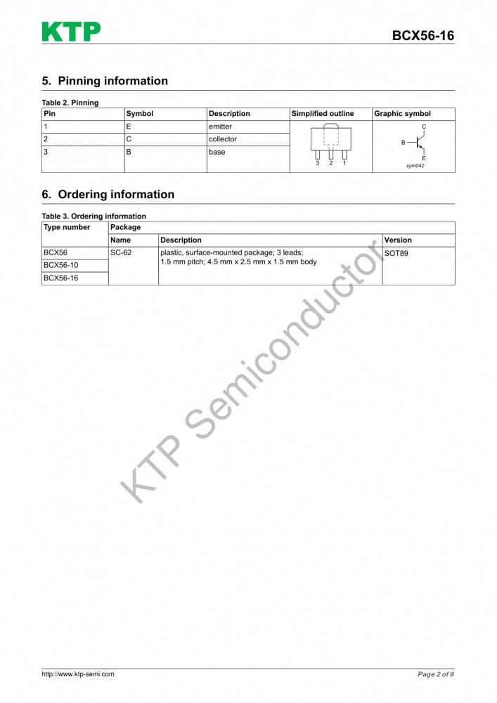 BCX56-16 datasheet page 2