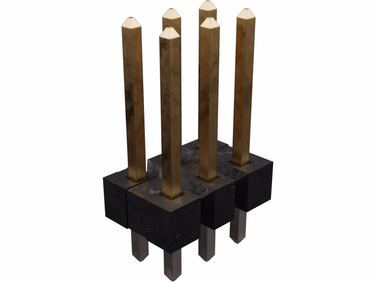 C-Grid Header, 2.54mm Pitch, Through Hole, Dual Row, Vertical, 6 Circuits, 0.75µm Gold (Au) Plating, Tray Packaging, Lead-Free for sale