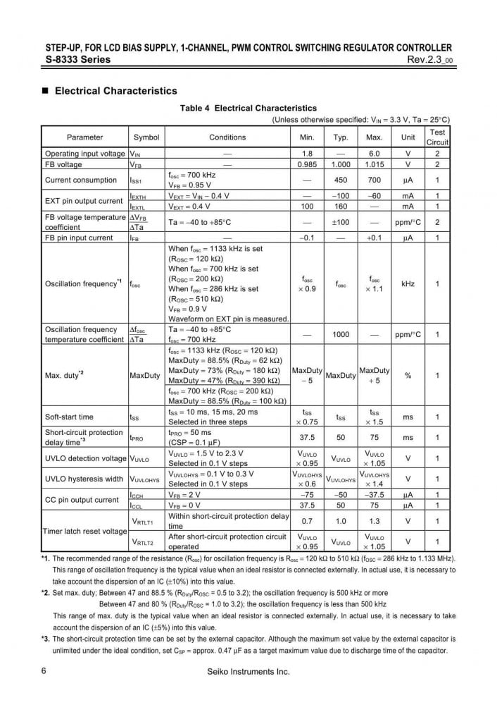 ABLIC S-8333 datasheet page 6